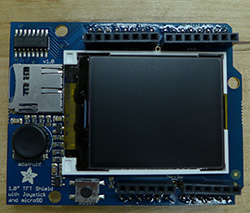 Adafruit 1.8" color TFT shield with microSD and joystick - Discover